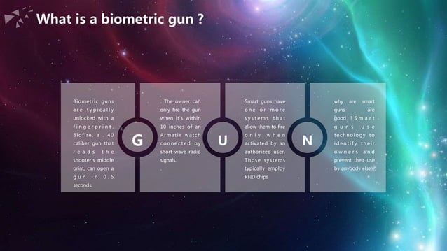 Biometric/fingerprint in guns | PPT