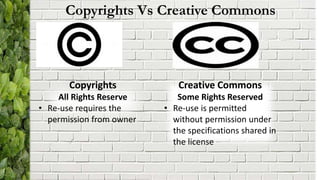 Copyrights and creative commons Presentation | PPTX