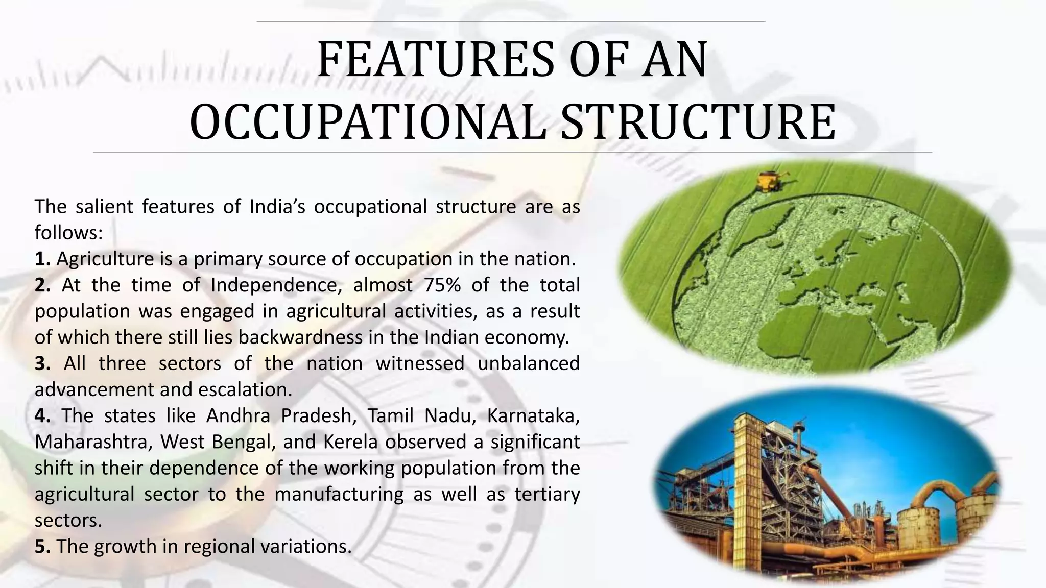 Presentation1:- Occupational Structure Of Indian Economy | PPTX