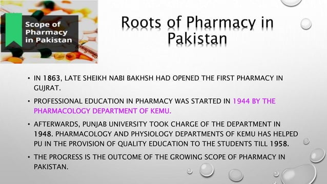 Scope of Pharmacy in Pakistan | PPTX | Pharmaceutical Industry | Industries