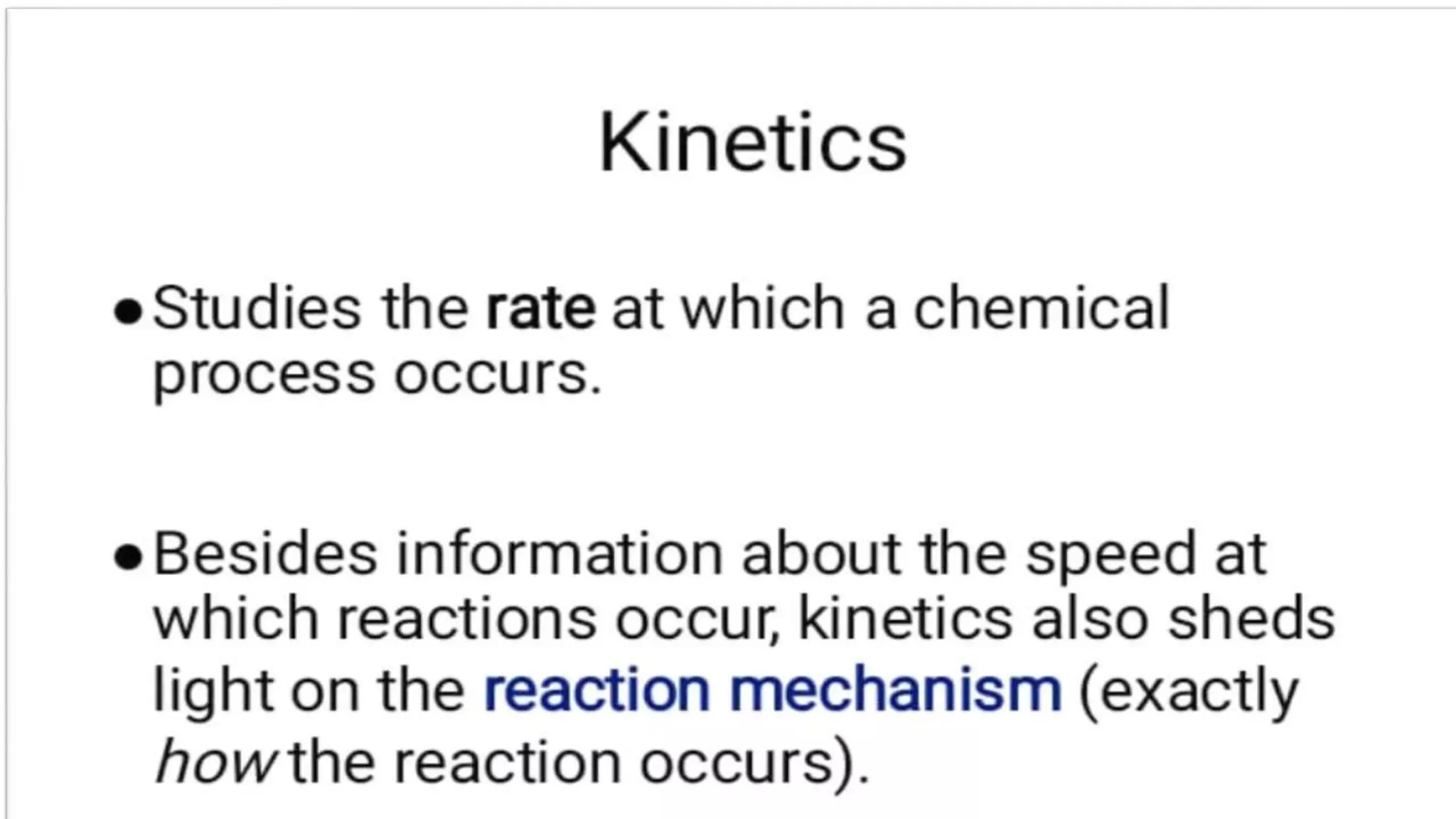 Chemical kinetics | PPTX