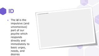 PSYCHODYNAMIC THEORY OF PERSONALITY | PPTX