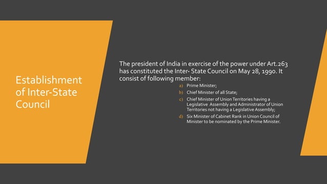 inter-state council.pptx | Civic affairs | Politics
