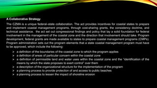 Documents; Role of government, coastal policy, CZM act, national marine ...
