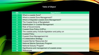 Documents; Role of government, coastal policy, CZM act, national marine ...
