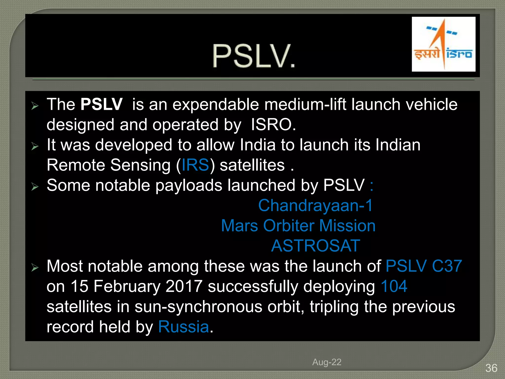VISION AND MISSION OF ISRO | PPTX