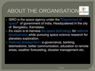 VISION AND MISSION OF ISRO | PPTX