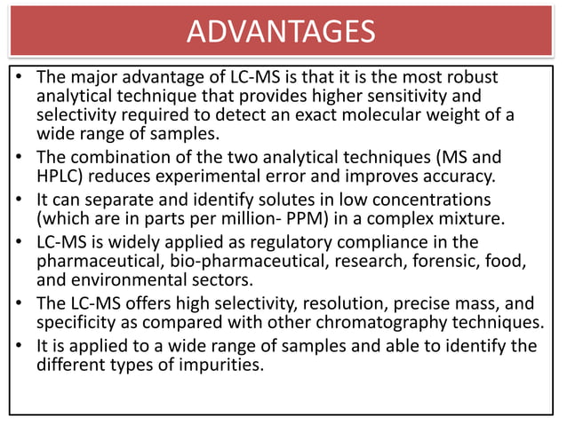 lcms | PPTX | Pharmaceutical Industry | Industries