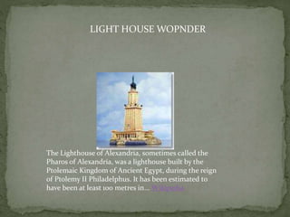 OLD SEVEN WONDERS OF THE WORLD | PPTX