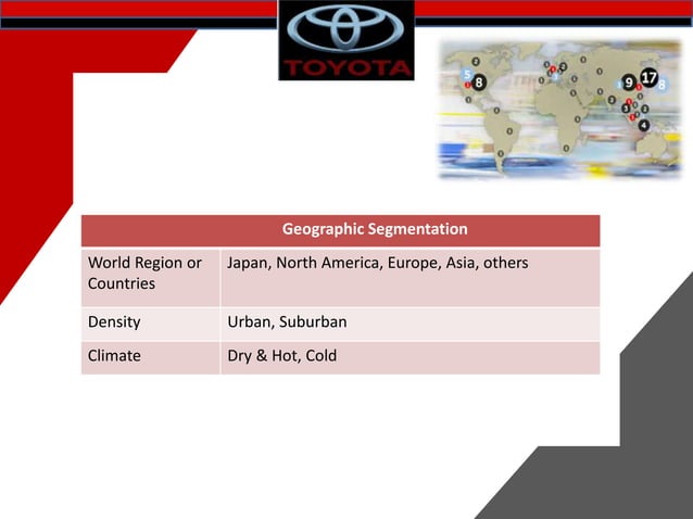 Toyota segmentation and introducing | PPTX | Automotive Industry ...