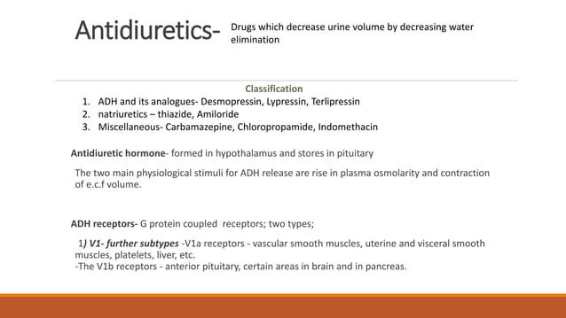 antidiuretic drugs | PPT