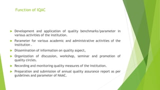 Quality Assurance and institutional accreditation performance ...