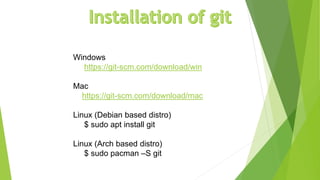 Beginner's guide to git and github | PPTX
