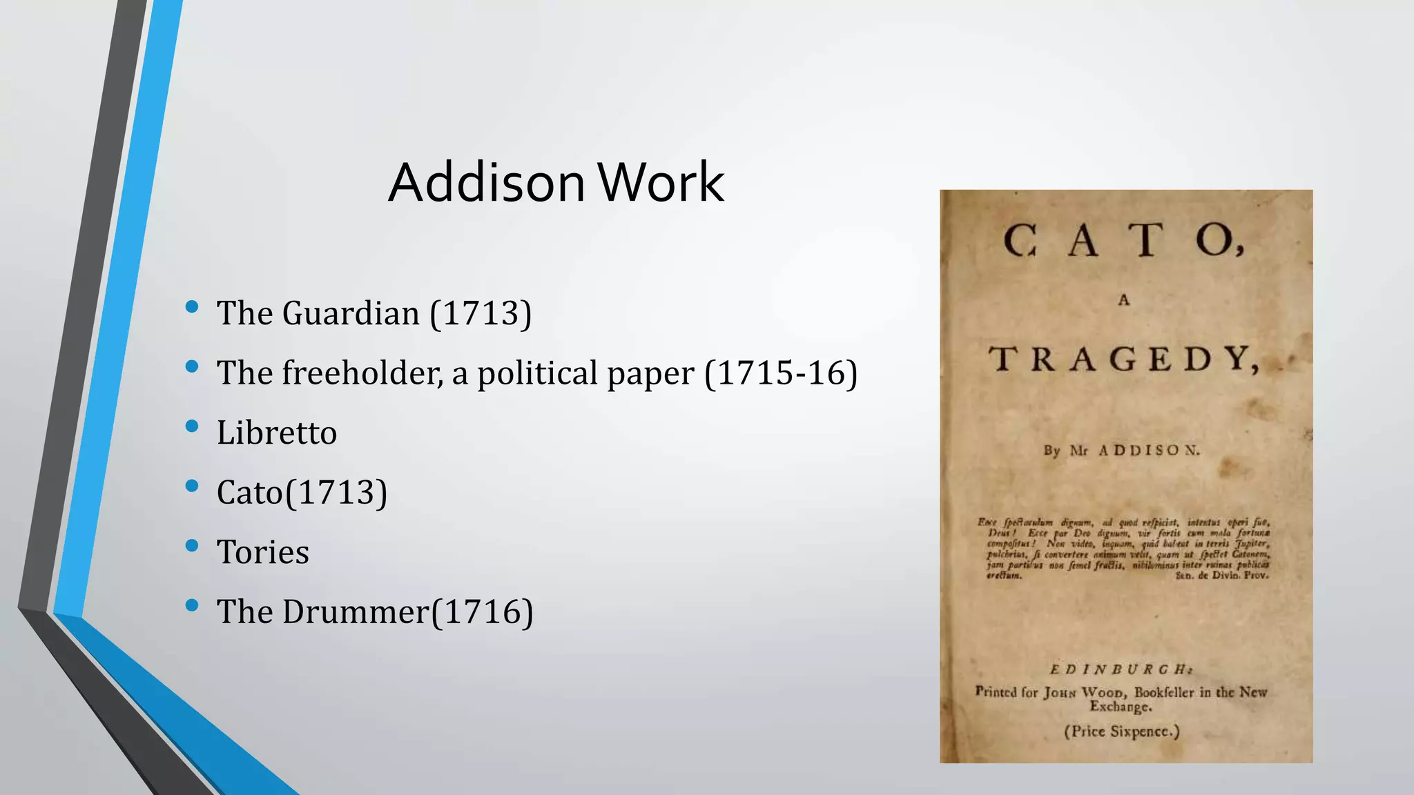 Addison and Steele | PPTX