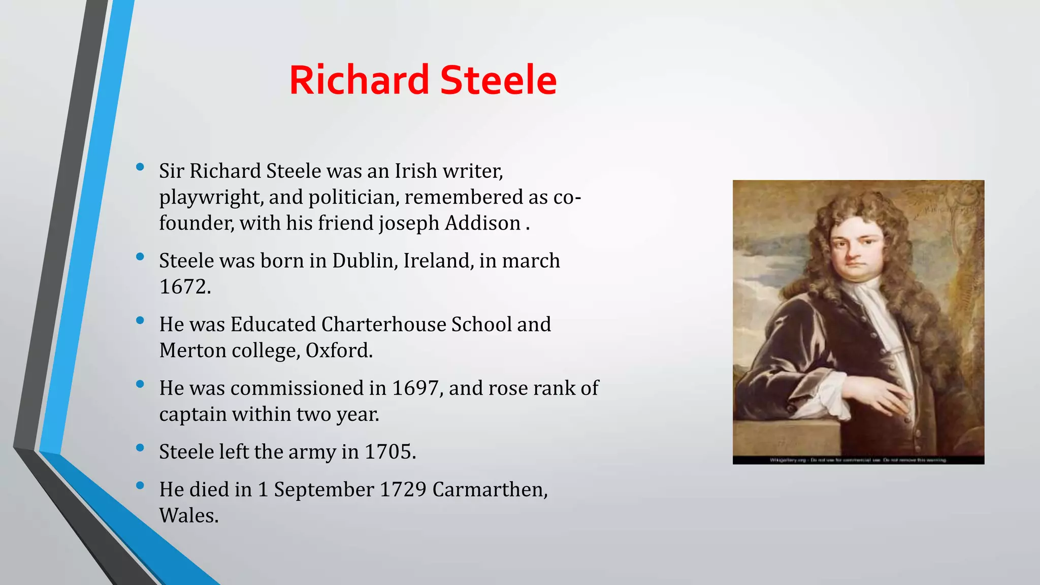 Addison and Steele | PPTX