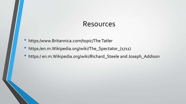 Addison and Steele | PPTX