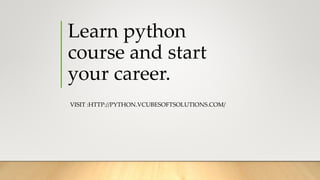 Python course in hyderabad | PPT
