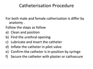 Urinary catheterization Procedure | PPTX