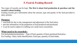 Advances in Record keeping Section in Dairy farm | PPTX