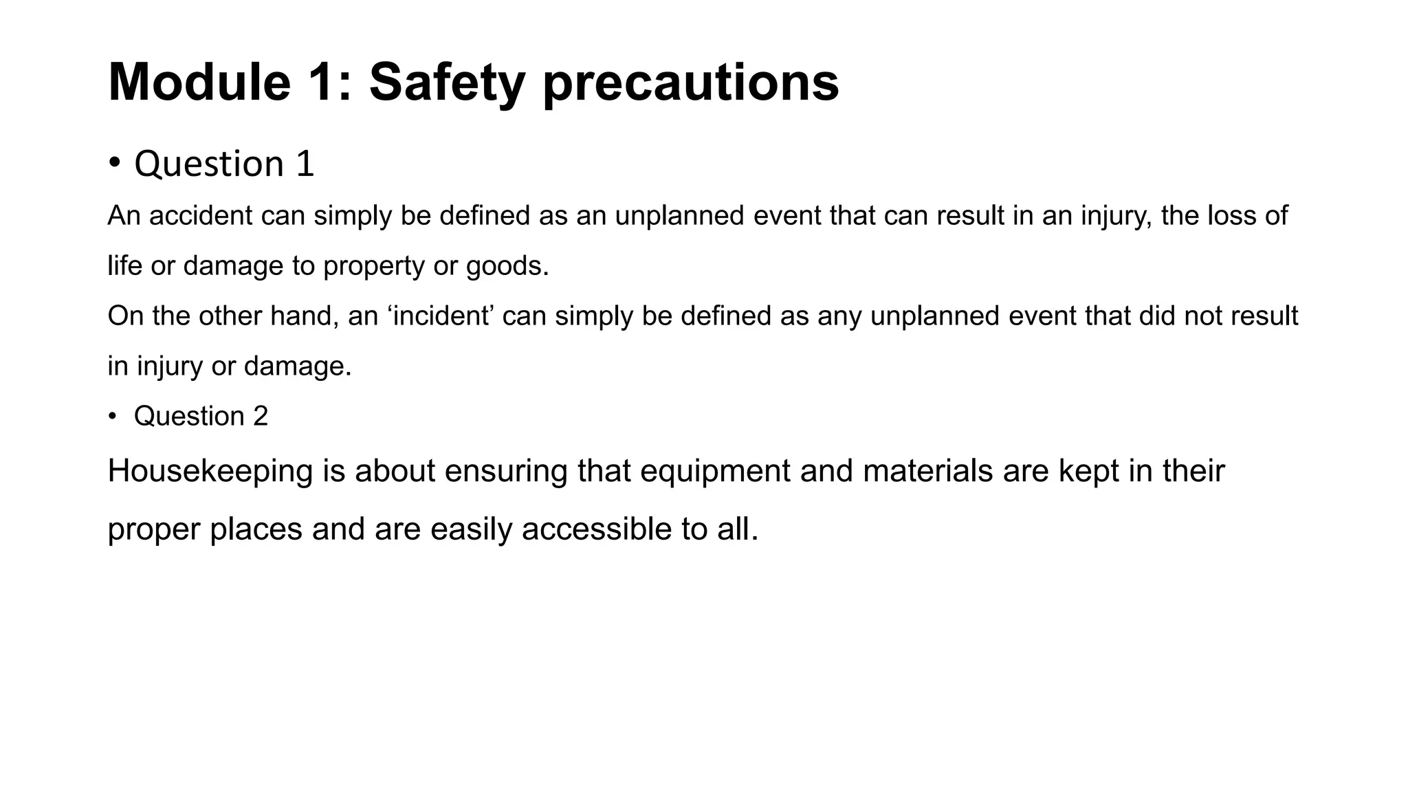 Safety Precaution | PPT