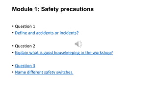 Safety Precaution | PPTX
