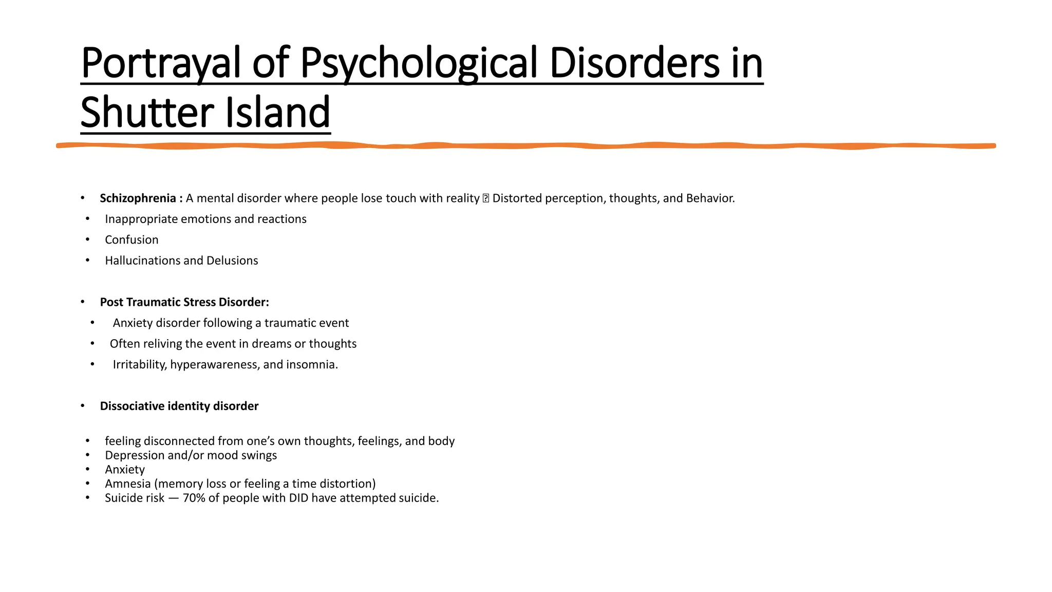 Psychological Analysis on Shutter Island | PPTX