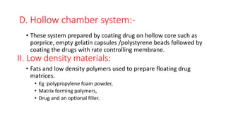 LOW DENSITY SYSTEM/FLOATING DOSAGE SYSTEM | PPTX