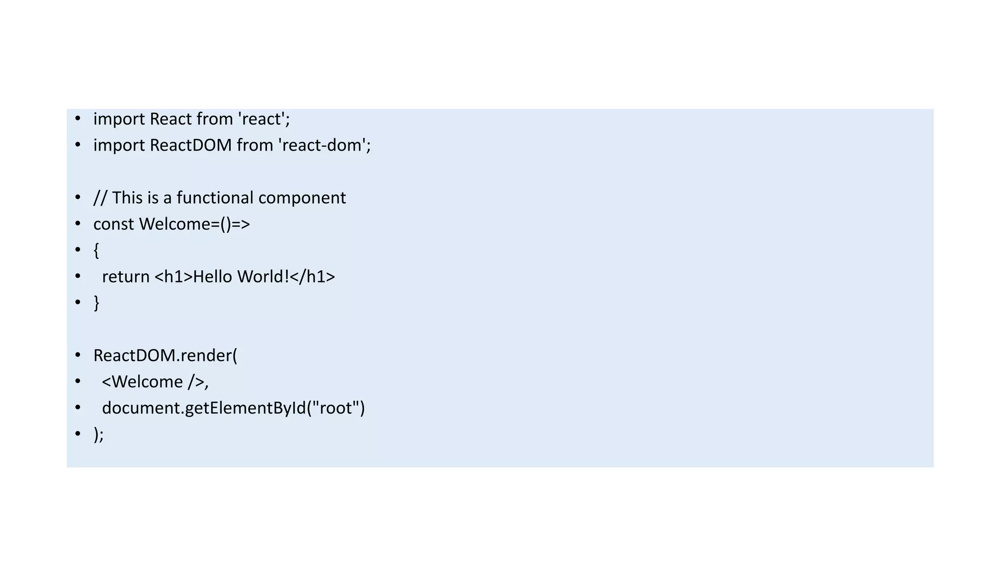 What are the components in React? | PPT