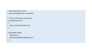 What are the components in React? | PPT