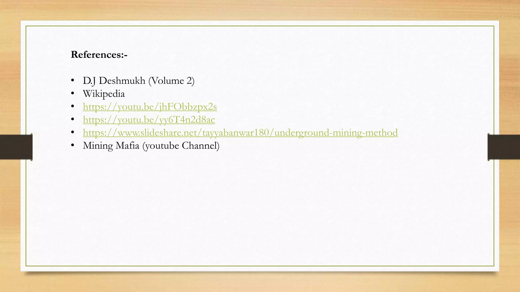 Stoping and methods of Stoping. | PPTX