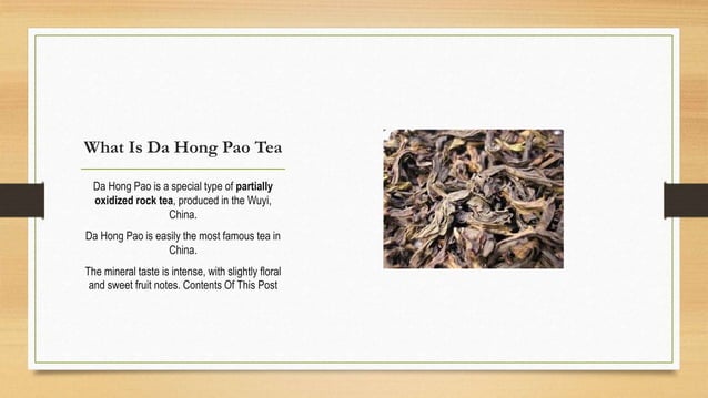 What is Tea | How to make a tea | what is da hong pao tea | benefit of ...