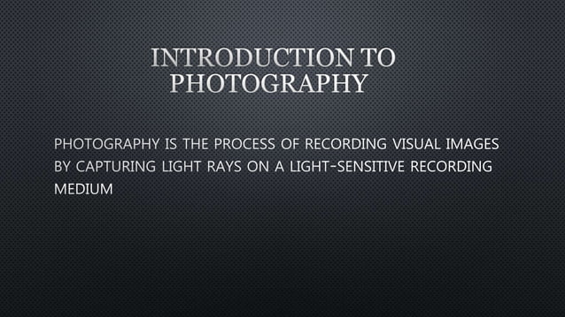 Photography Assignment | PPT