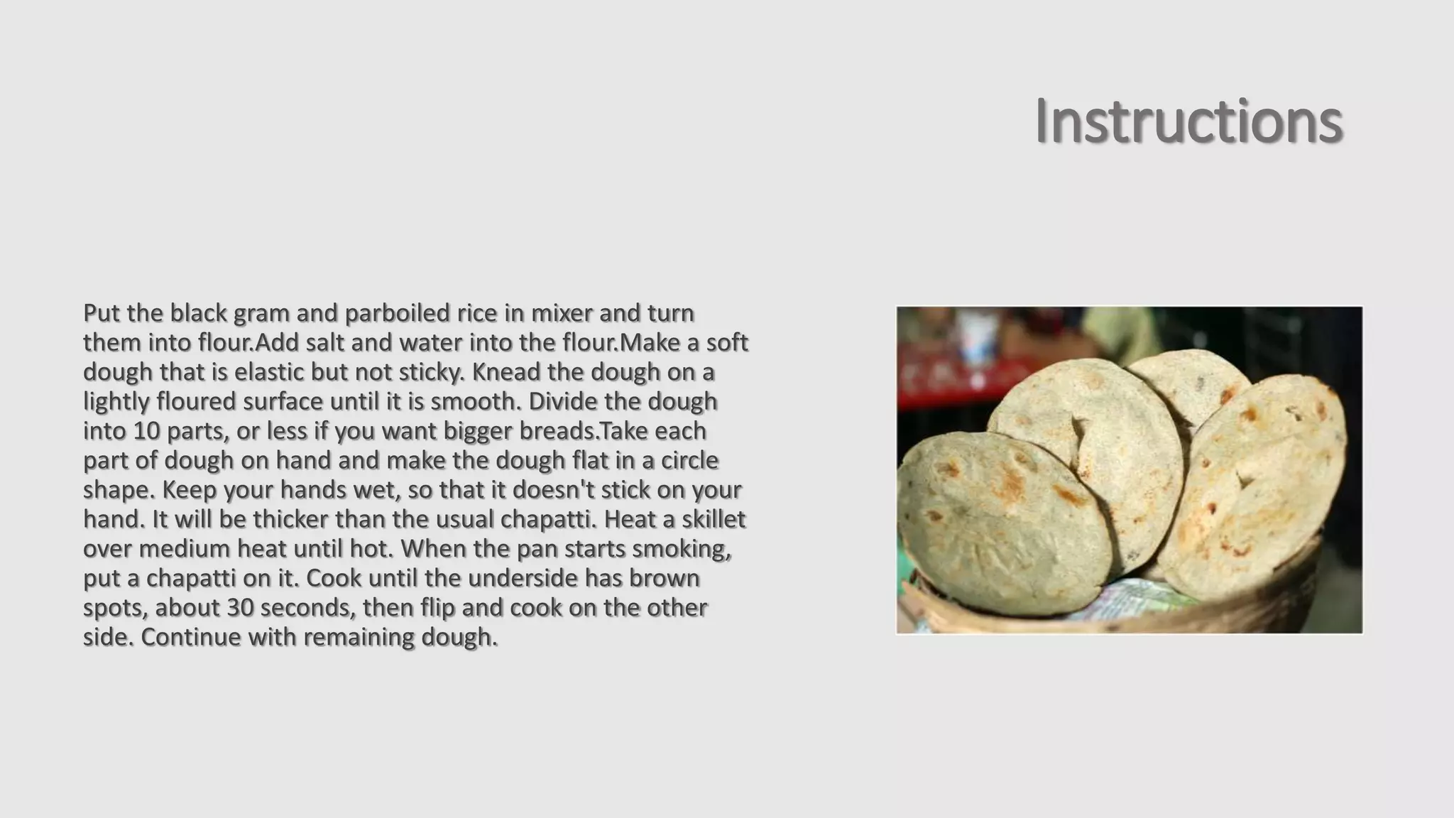 Traditional food presentation | PPTX