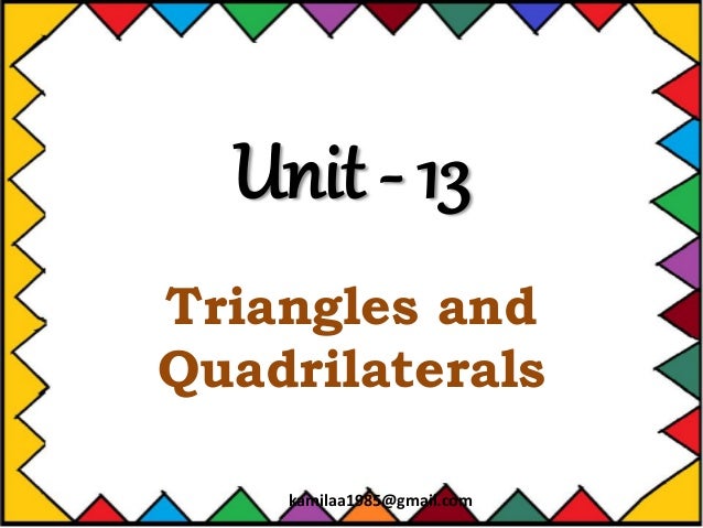 Triangles and Quadrilaterals | PPT