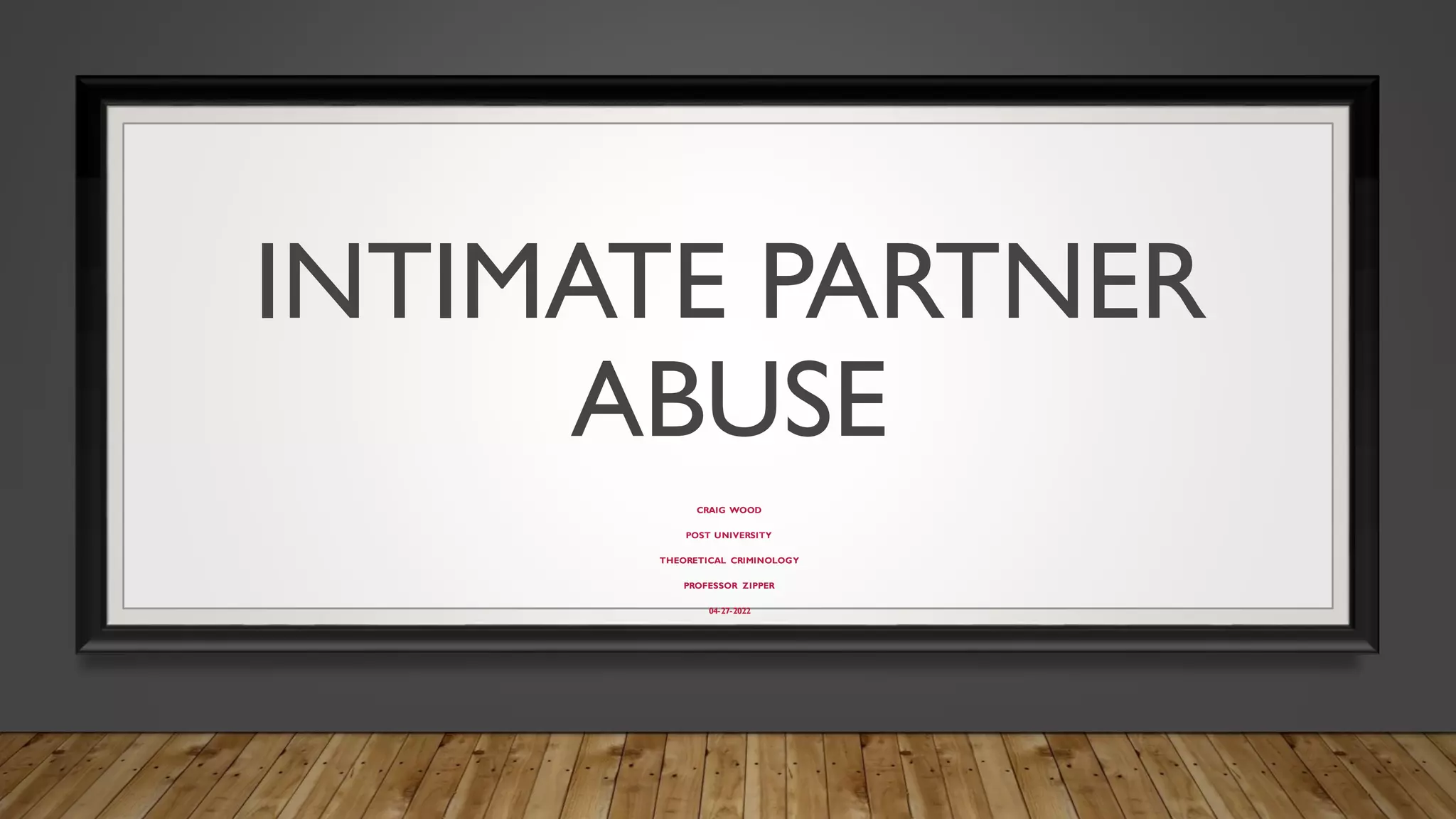 Intimate partner abuse | PPT