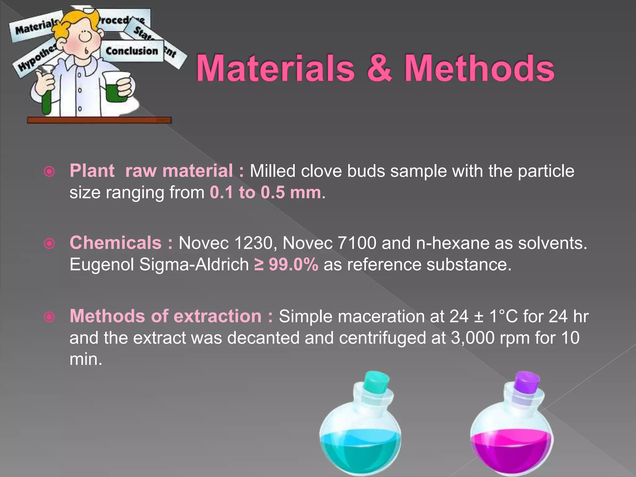 Compound extraction of clove buds | PPT
