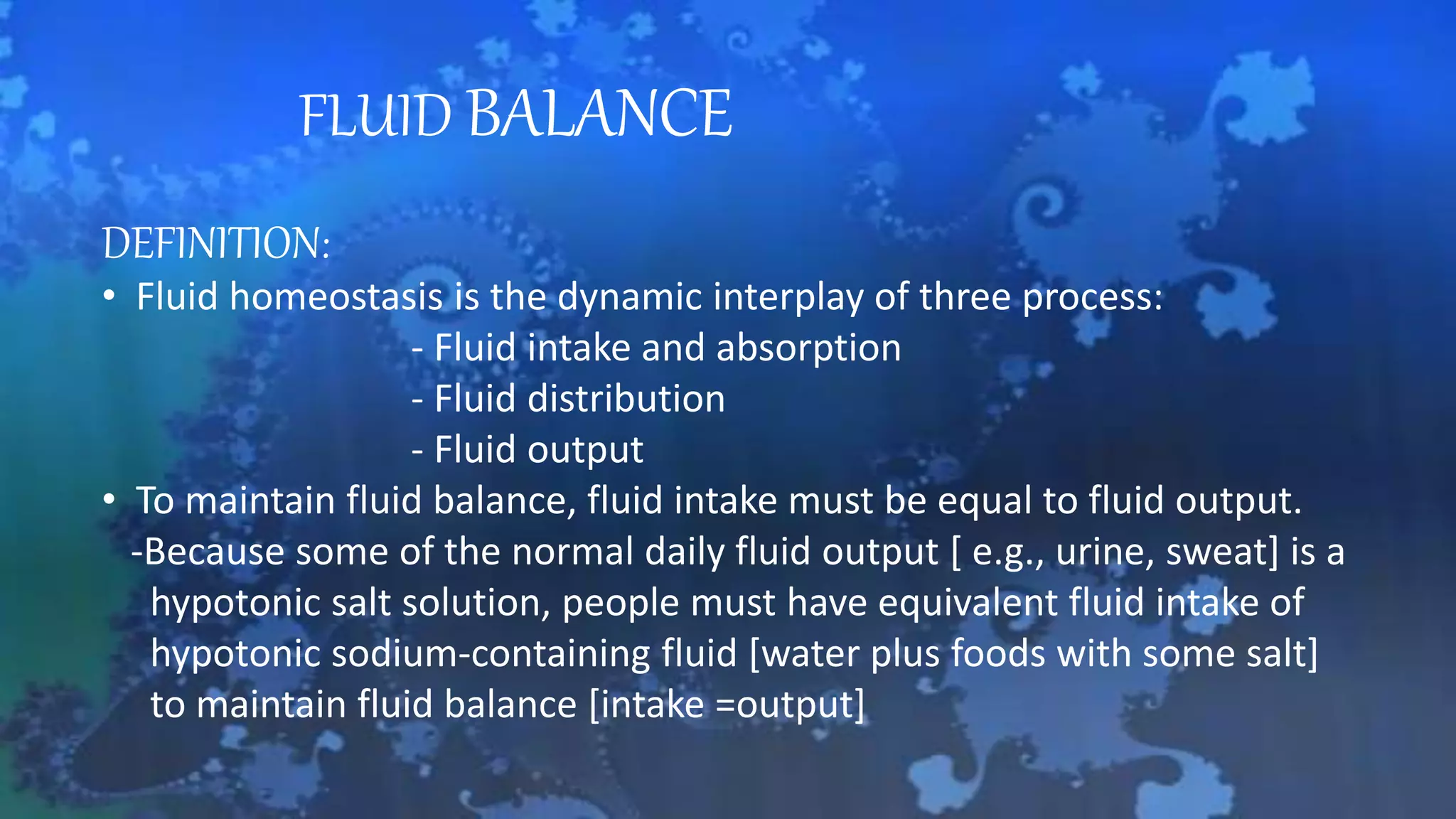 fluid balance | PPTX