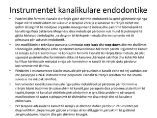 Instrumentet kanalikulare endodontike | PPTX