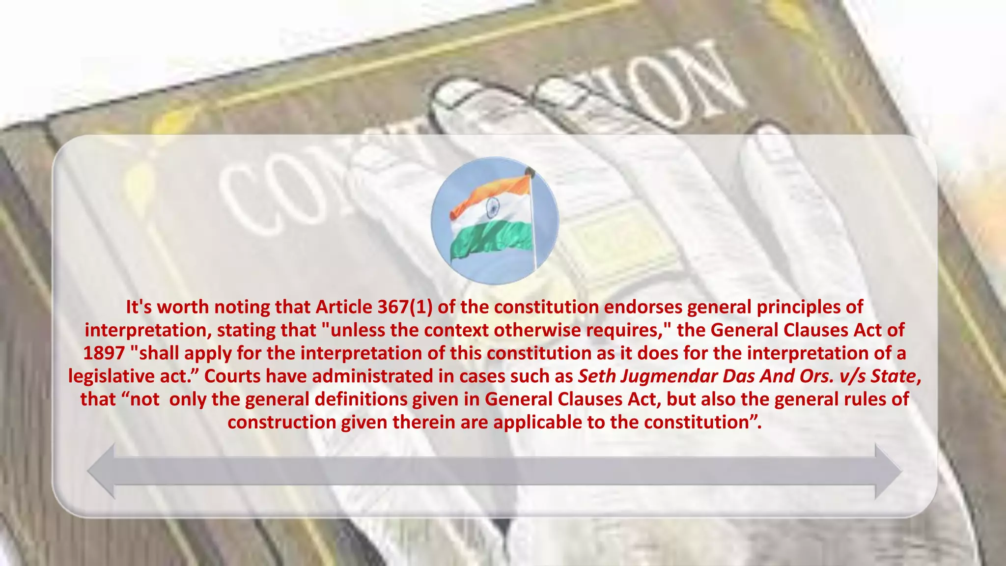 ANALYZING THE CONSTITUTIONAL RULES OF INTERPRETATION | PPTX