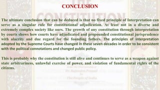 ANALYZING THE CONSTITUTIONAL RULES OF INTERPRETATION | PPTX | Law