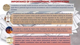 ANALYZING THE CONSTITUTIONAL RULES OF INTERPRETATION | PPTX | Law