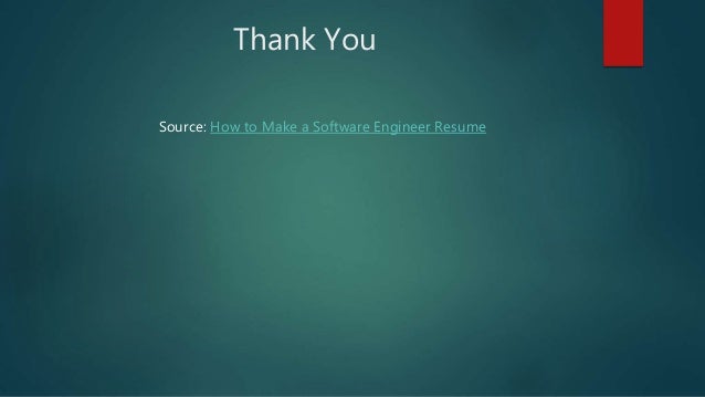 How to Make a Software Engineer Resume | PPT