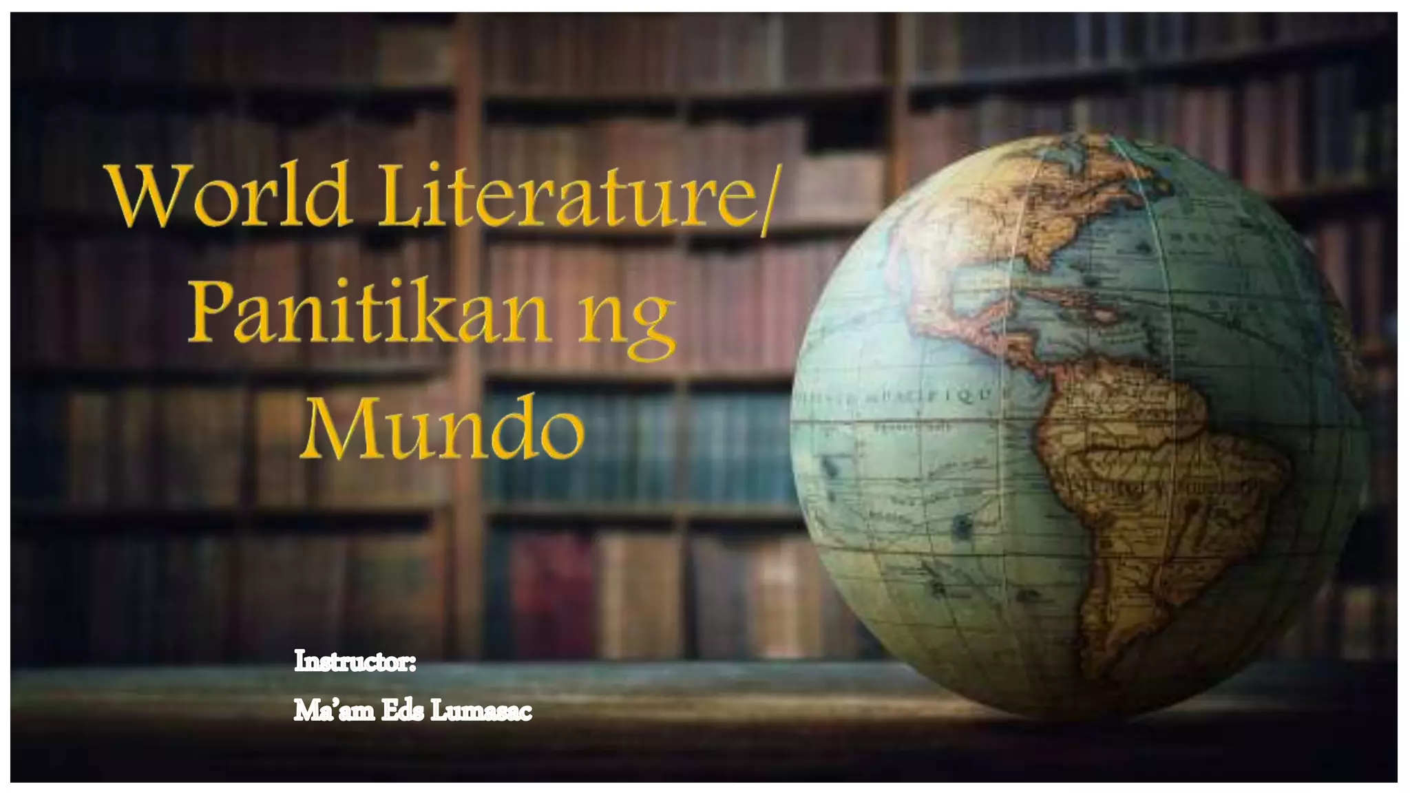 World Literature | PPTX