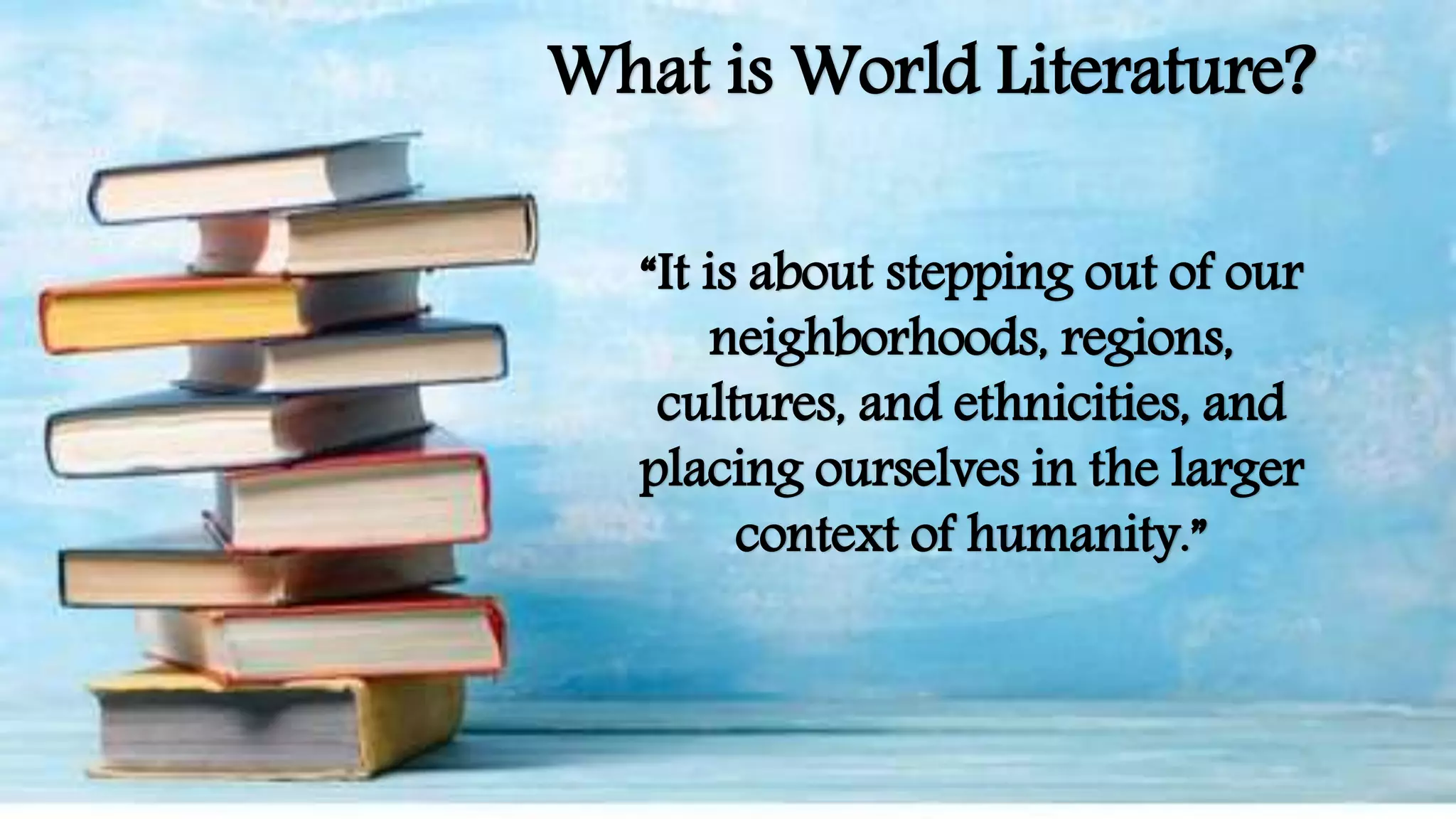 World Literature | PPTX