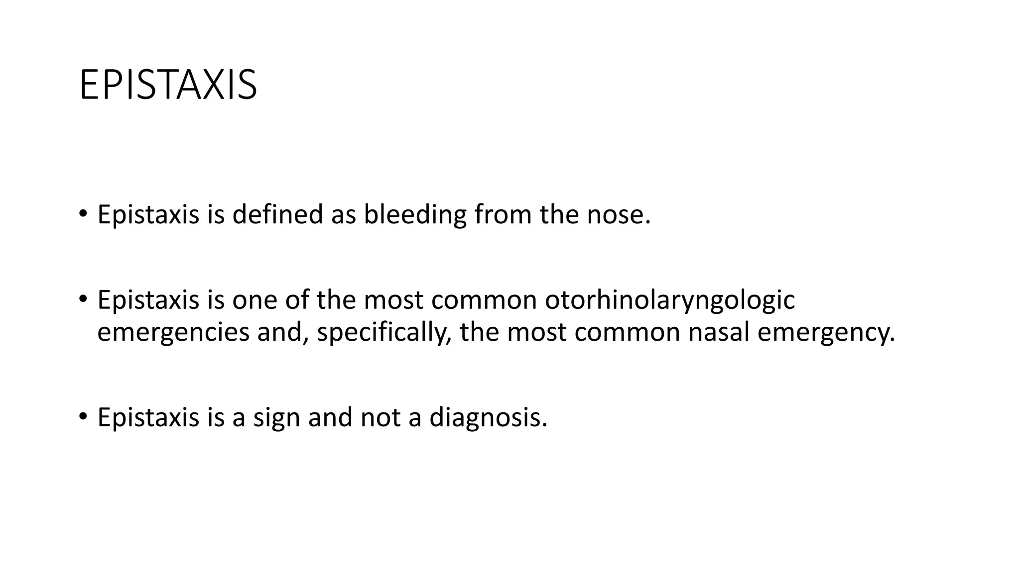 Epistaxis | PPTX