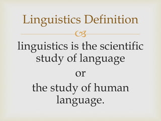 Linguistics.pptx | Science
