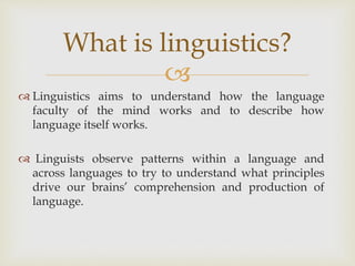 Linguistics.pptx | Science