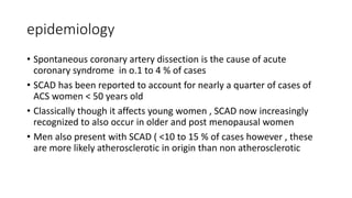 coronary artery dissection | PPTX
