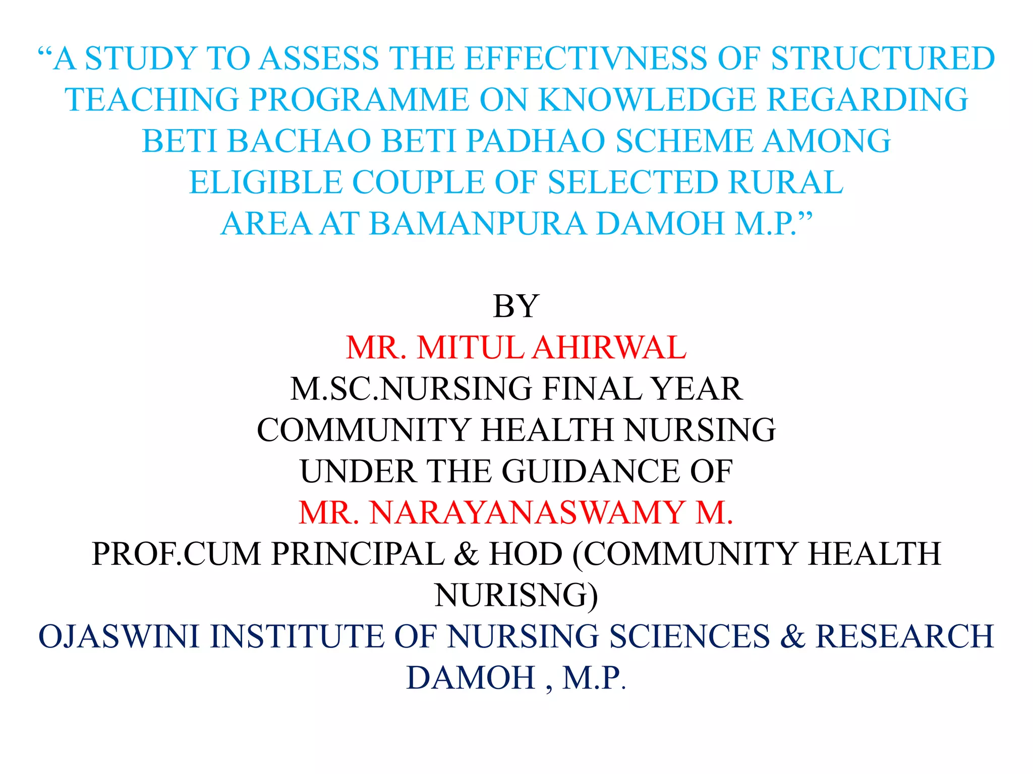 beti bachao beti padao presentation | PPTX