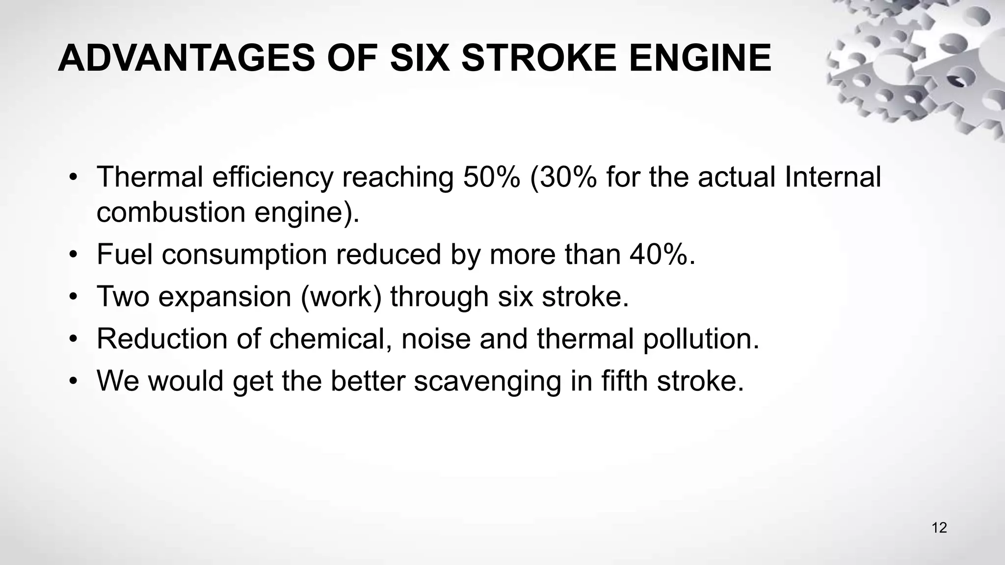 PPT ON SIX STROKE ENGINE | PPTX | Chemistry | Science